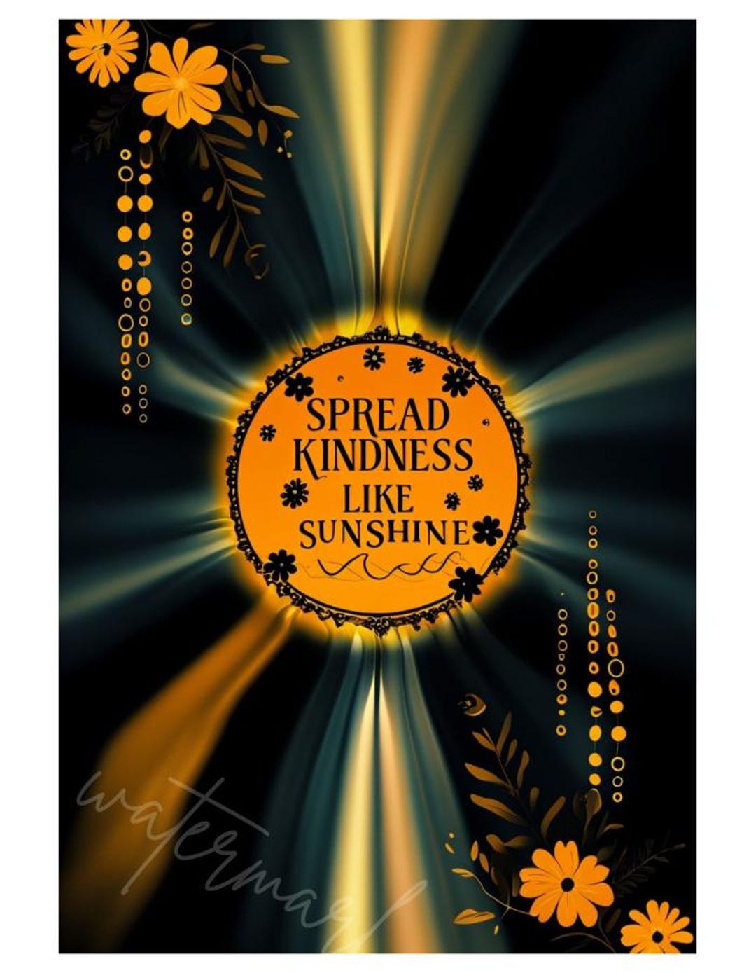Spread Kindness Like Sunshine Digital Picture PNG File for Cellphone ...