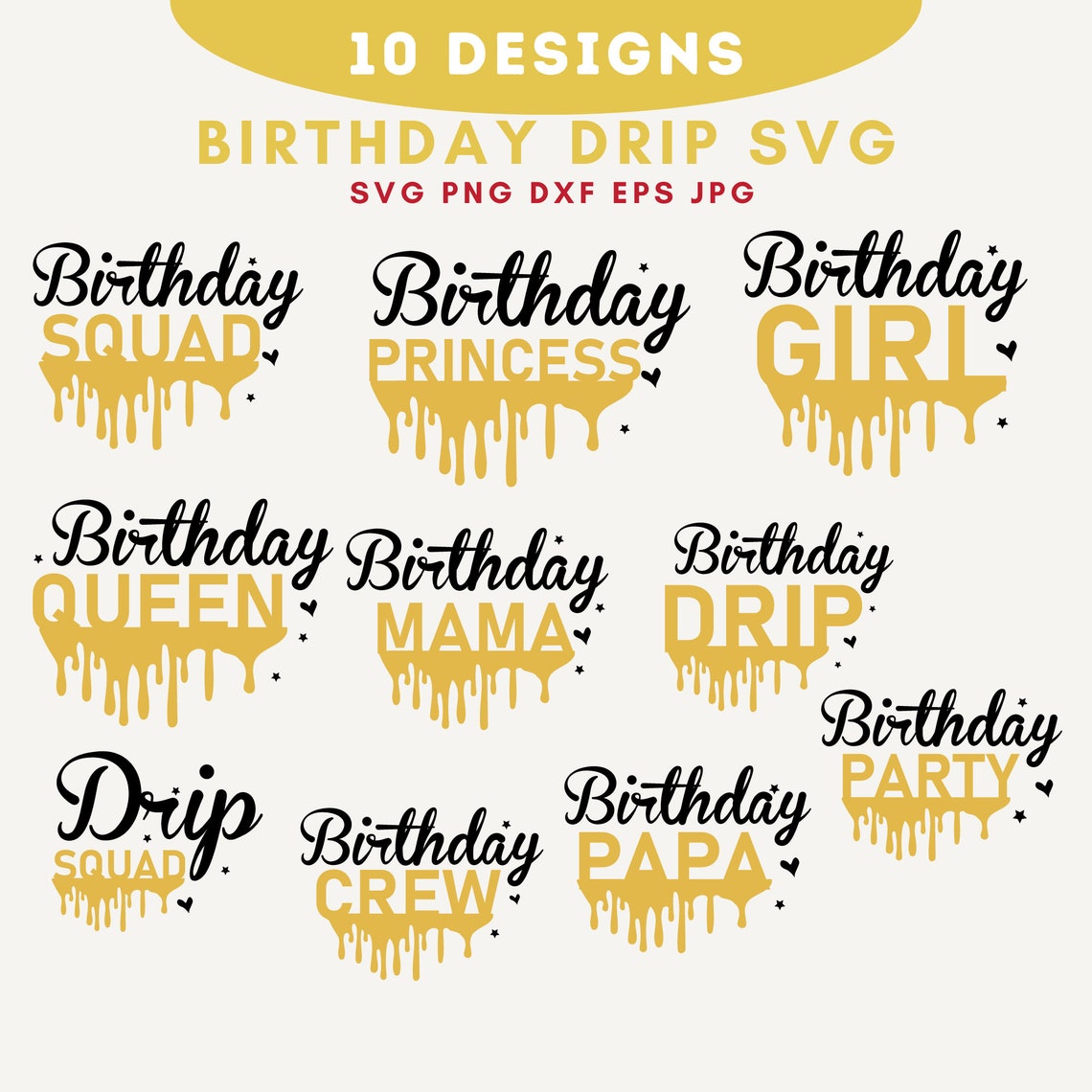 Birthday Drip Svg Birthday Squad Svg Its My Birthday Svg - Etsy