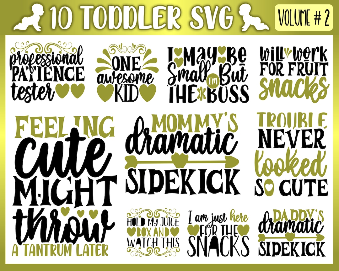 Toddler SVG Bundle, Funny Kids SVG, Cool Kids Svg, Onesies Svg, Toddler ...