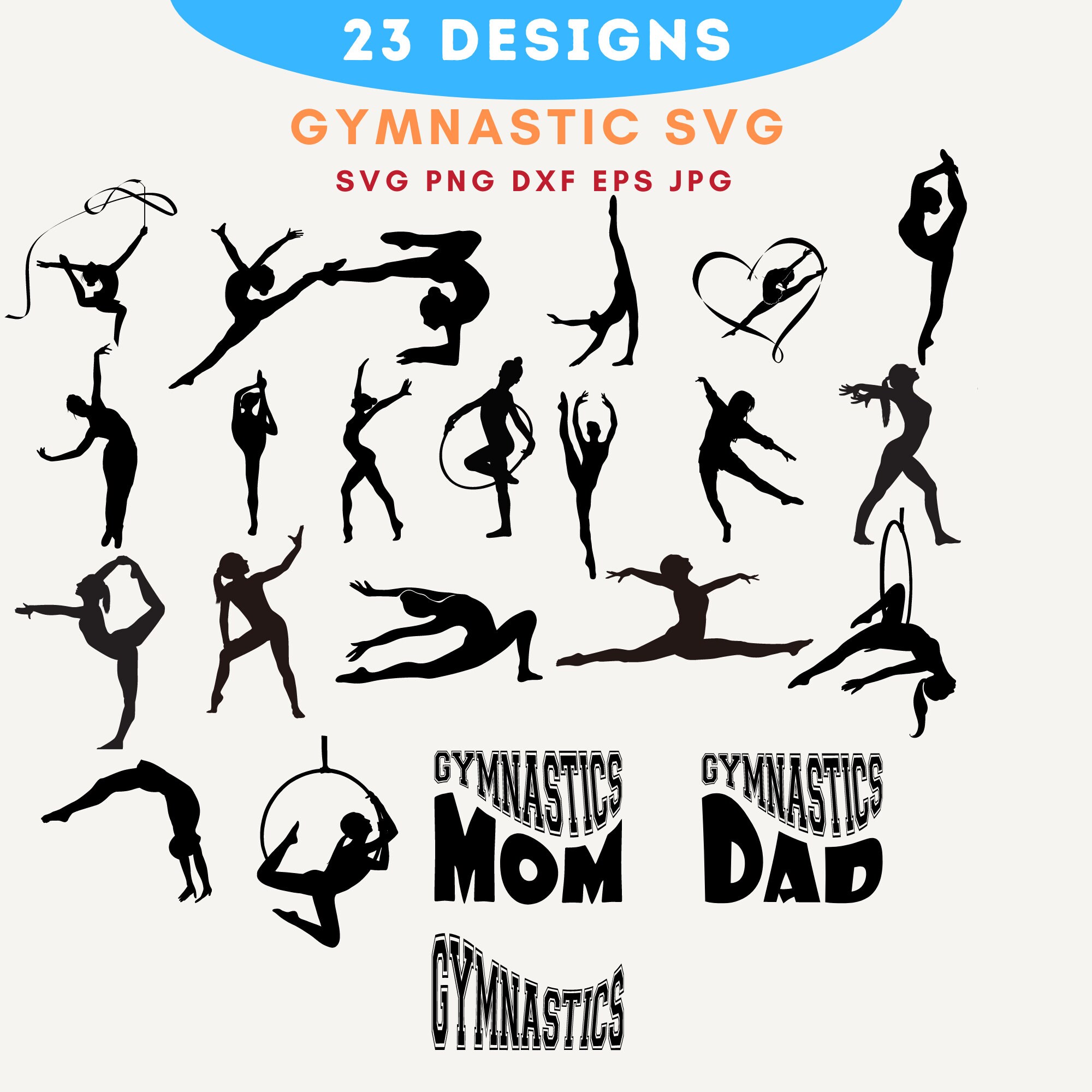 Gymnastics Svg, Gymnast Svg, Sports Svg, Rhythmic Gymnastics Svg, Svg ...