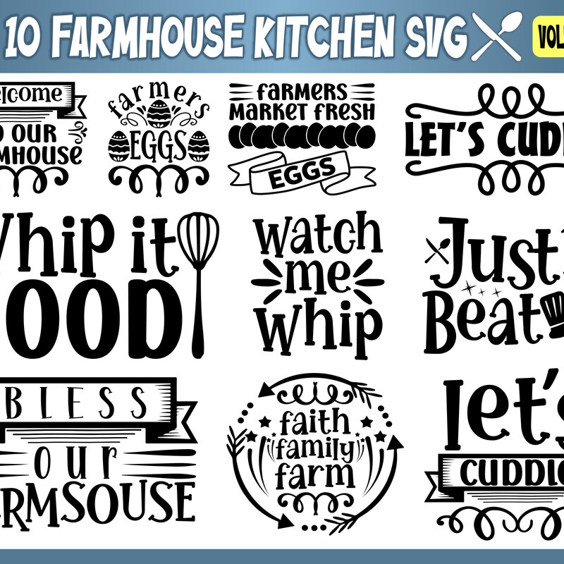 Farmhouse Kitchen Svg - Etsy