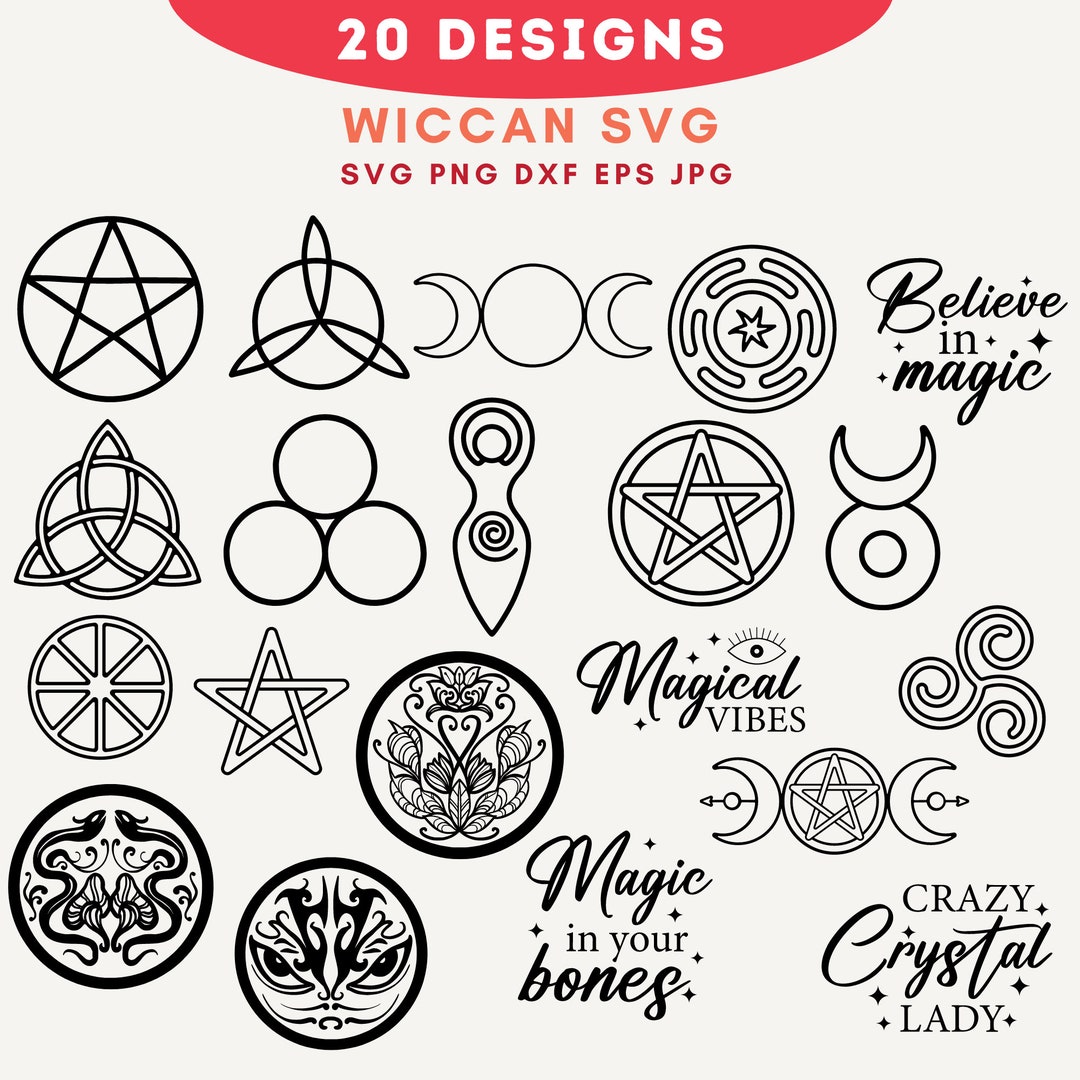 Wiccan Svg, Triple Moon Svg, Pagan Svg, Evil Eye Svg, Witchy Svg, Moon ...
