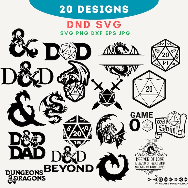 Dungeons & Dragons Birthday Svg - Etsy
