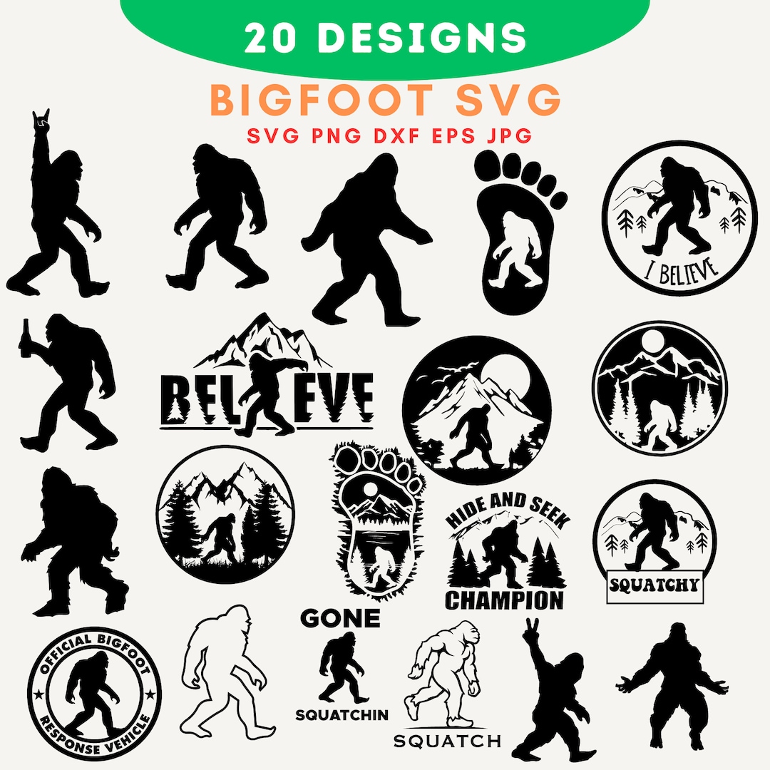Bigfoot Svg, Bigfoot Sign, Sasquatch Svg, Big Foot Svg, Bigfoot Sticker ...