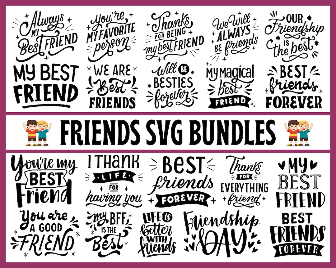 Friends Svg Bundle, Friends Svg, Friendship Svg Bundle, Friendship Svg ...