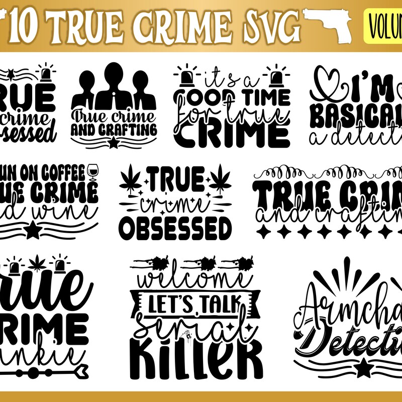 True Crime Svg - Etsy