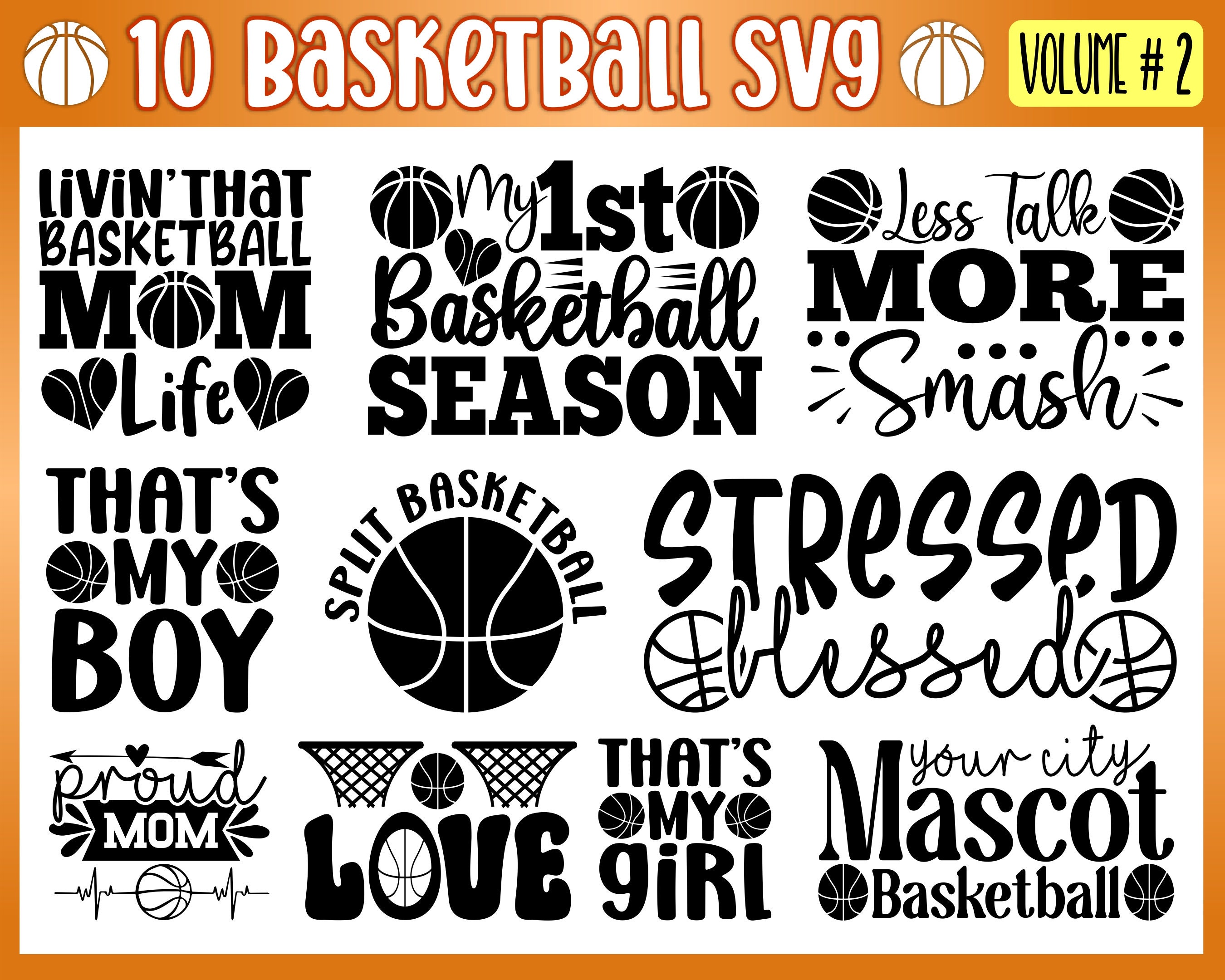 Basketball Svg Bundle,basketball Monogram Svg,basketball Designs ...