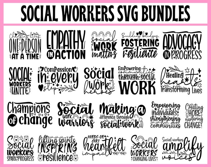 Social Worker Svg Bundle Designsocial Worker Bundlesocial Worker T 2965