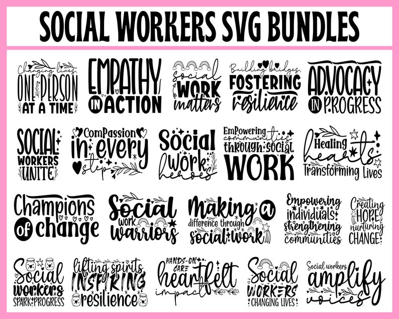 Social Worker SVG Bundle Design,social Worker Bundle,social Worker Gift ...