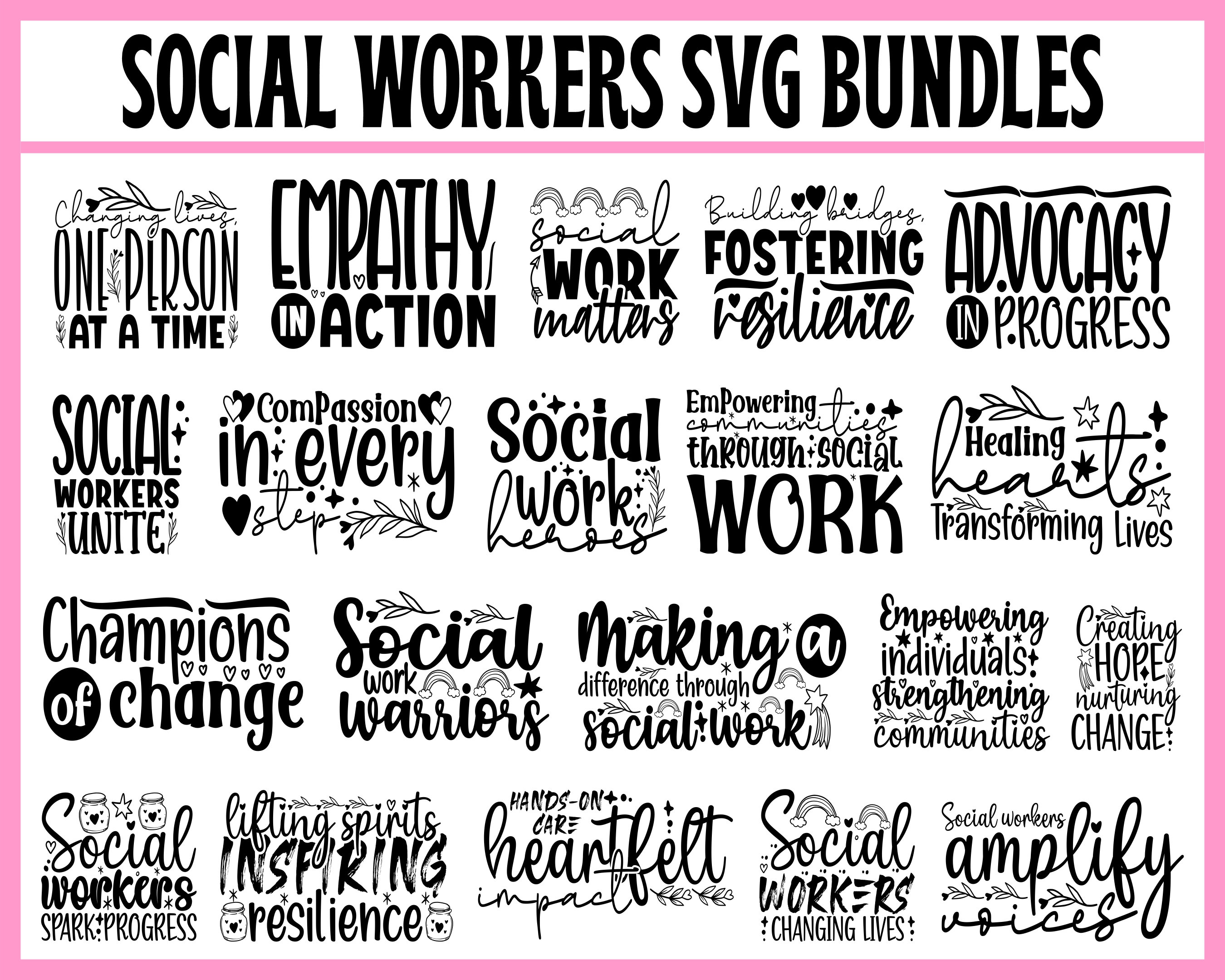 Social Worker SVG Bundle Design,social Worker Bundle,social Worker Gift ...