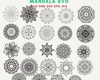 Mandala Svg Bundle, Mandala Svg, Zentangle Svg, Mandala Flower Svg ...