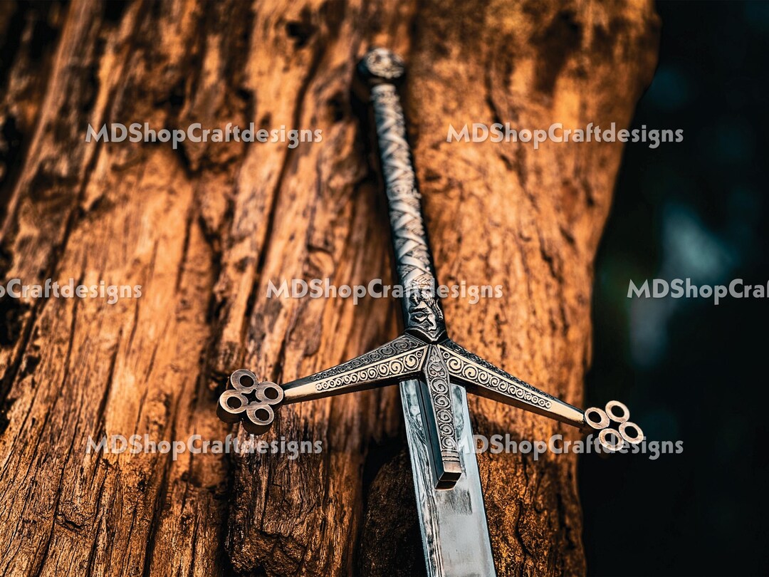 Handmade Scottish Claymore Sword J2 Steel Highland Claymore Black ...