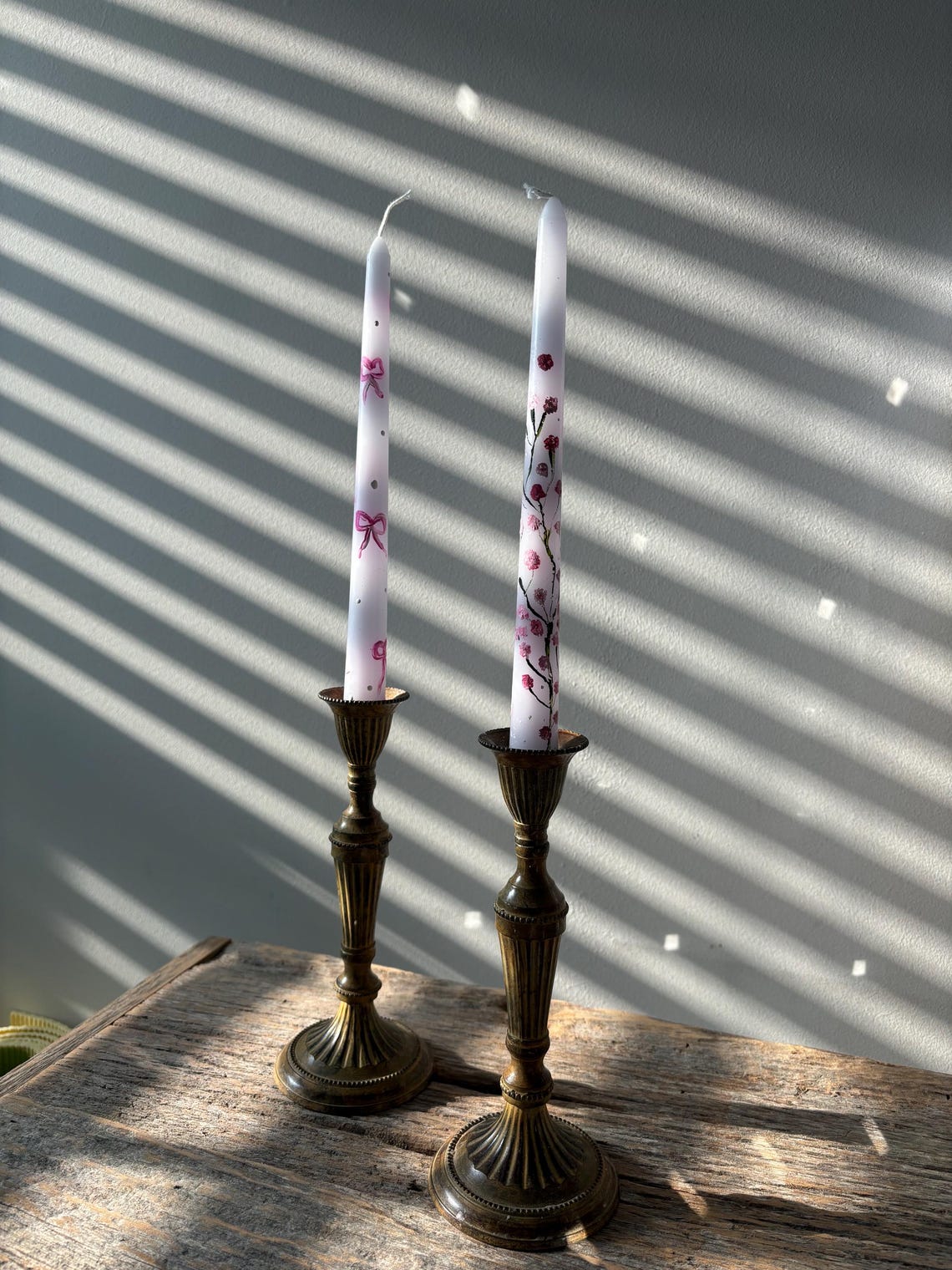Hanpainted Set of 4 Coquette Candles - Etsy