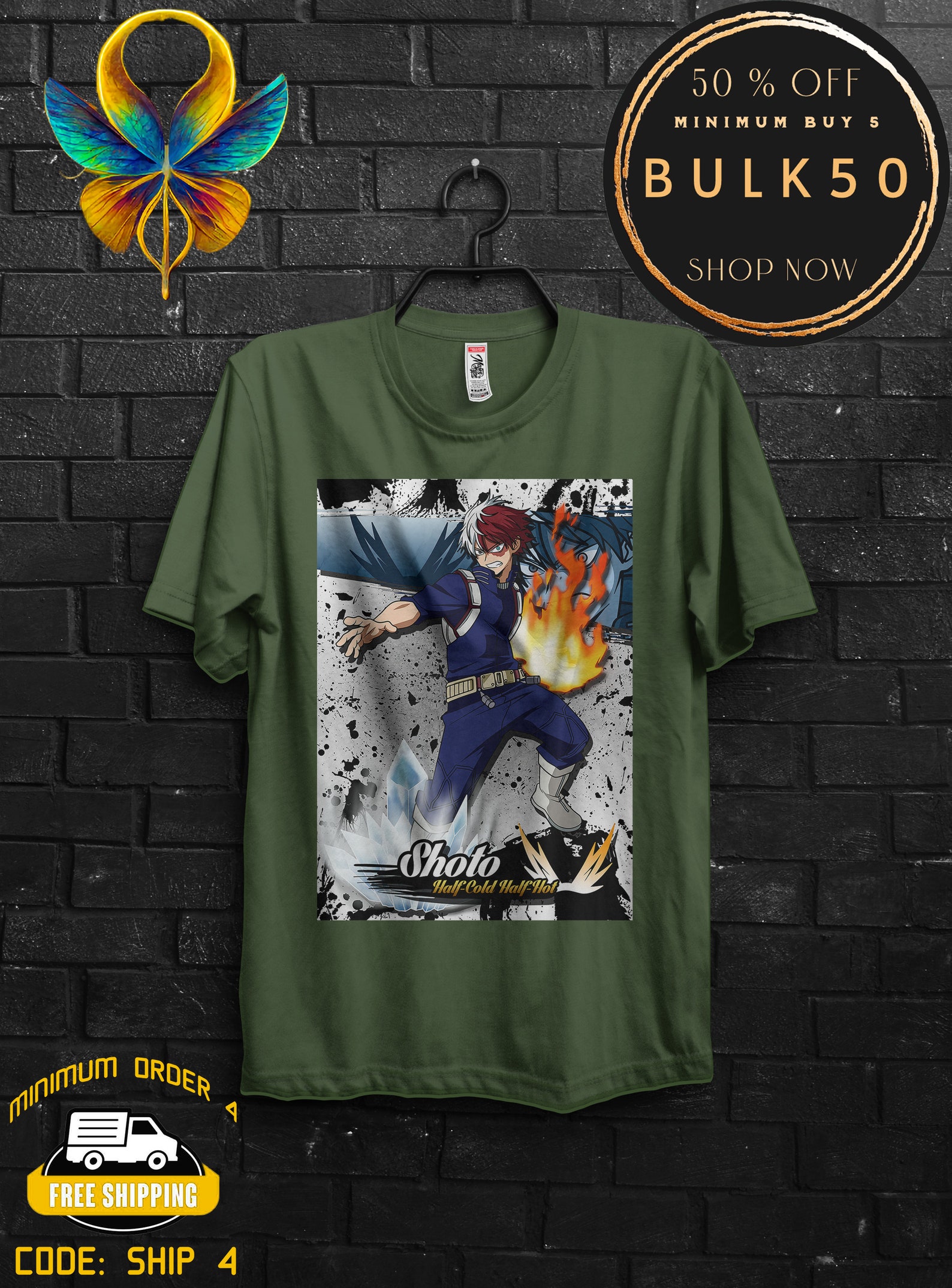 Shoto Todoroki Cosplay Shirt Gift for Teen,shoto Todoroki Sticker ...