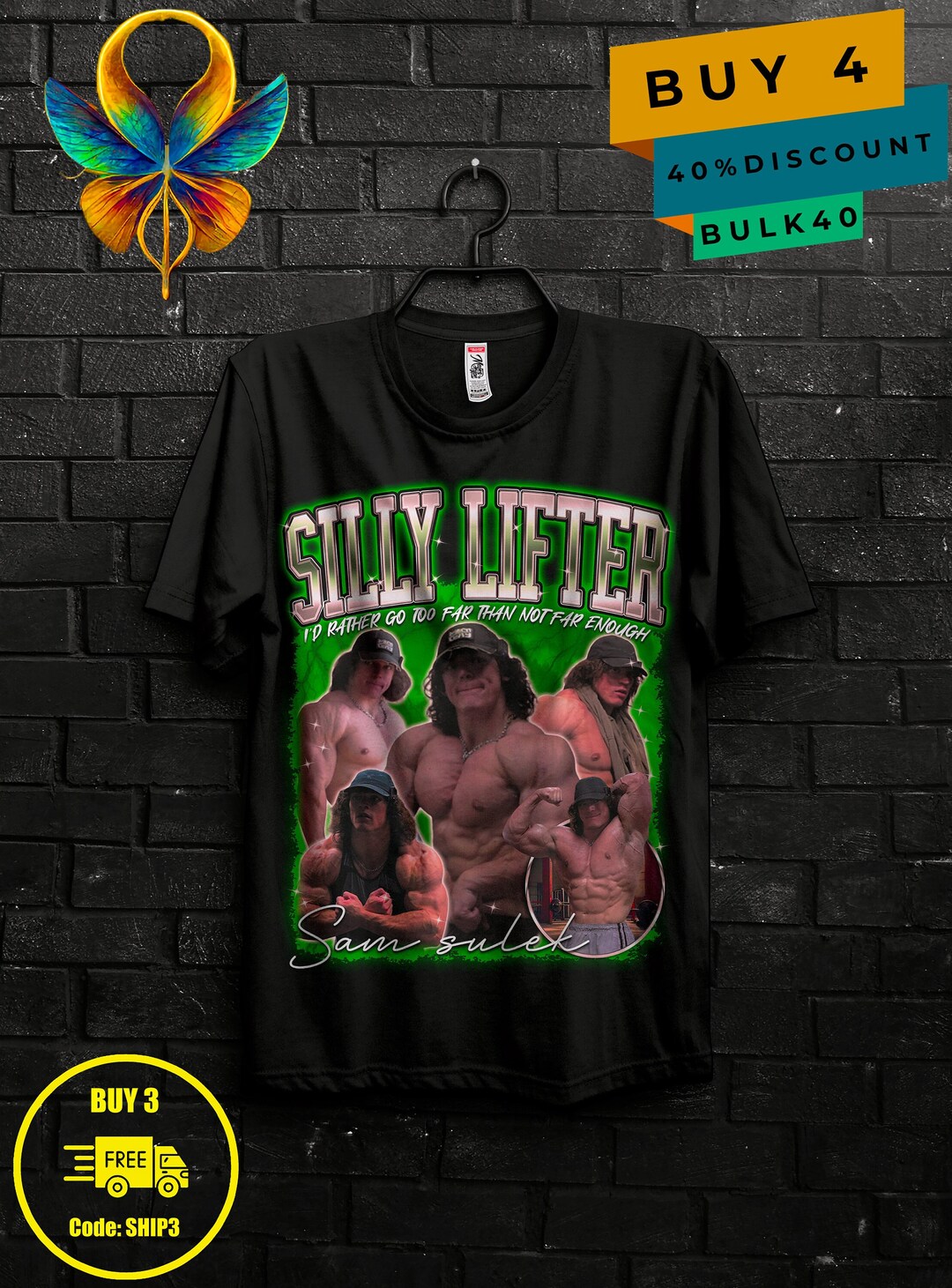 Sam Sulek Silly Pump Cover Gift for Bodybuilder,gym Rats Tee,tren Hard ...