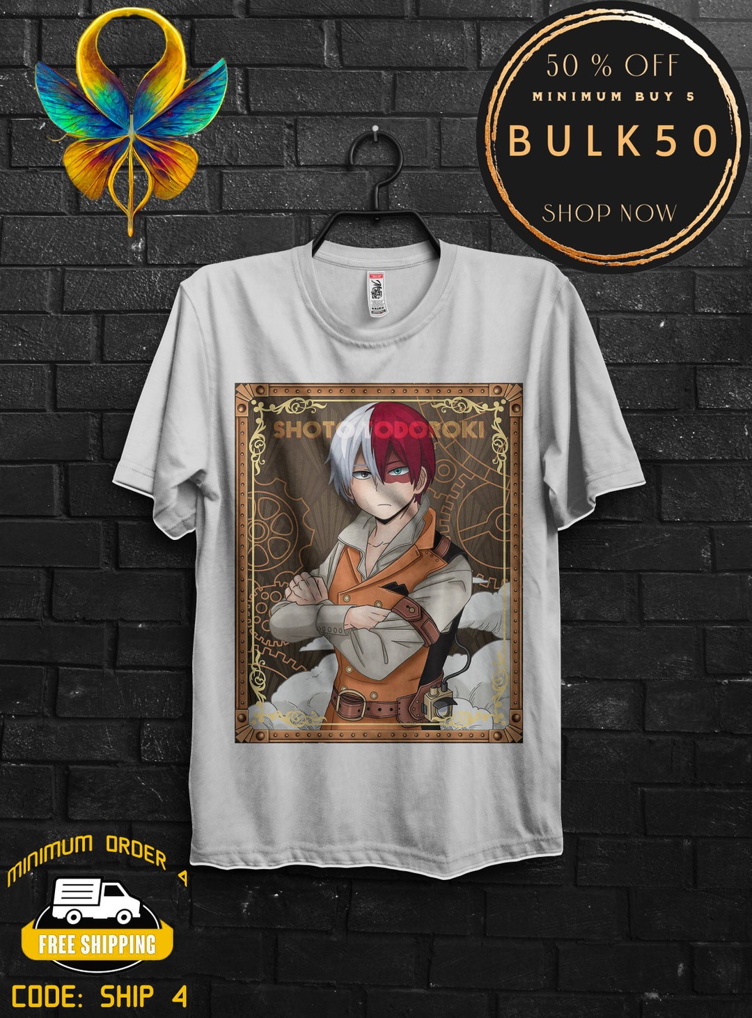 Shoto Todoroki Cosplay Shirt Gift for Teen,shoto Todoroki Sticker ...