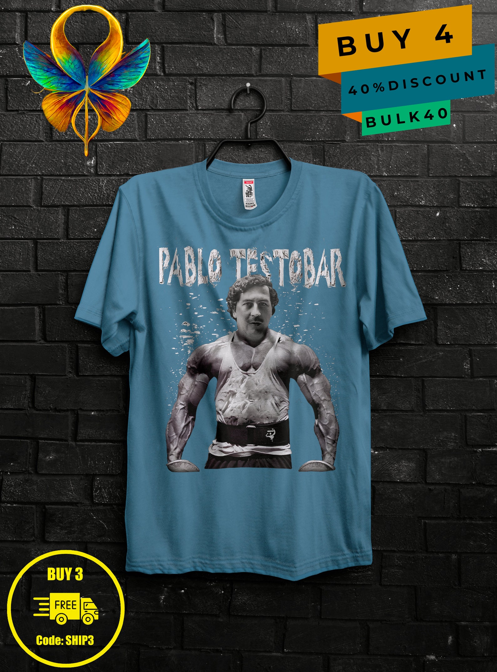 Pablo Testobar Oversized Pump Cover Gift for Bodybuilder,legalize ...