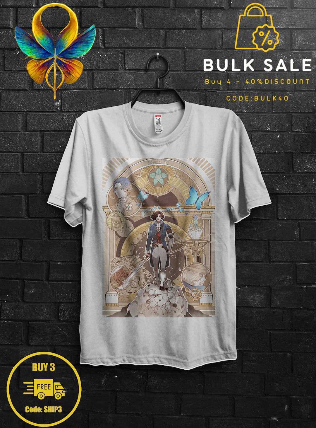 Lies of P Cosplay T-shirt Gift for Gamer,lies of P STL Appareal ...