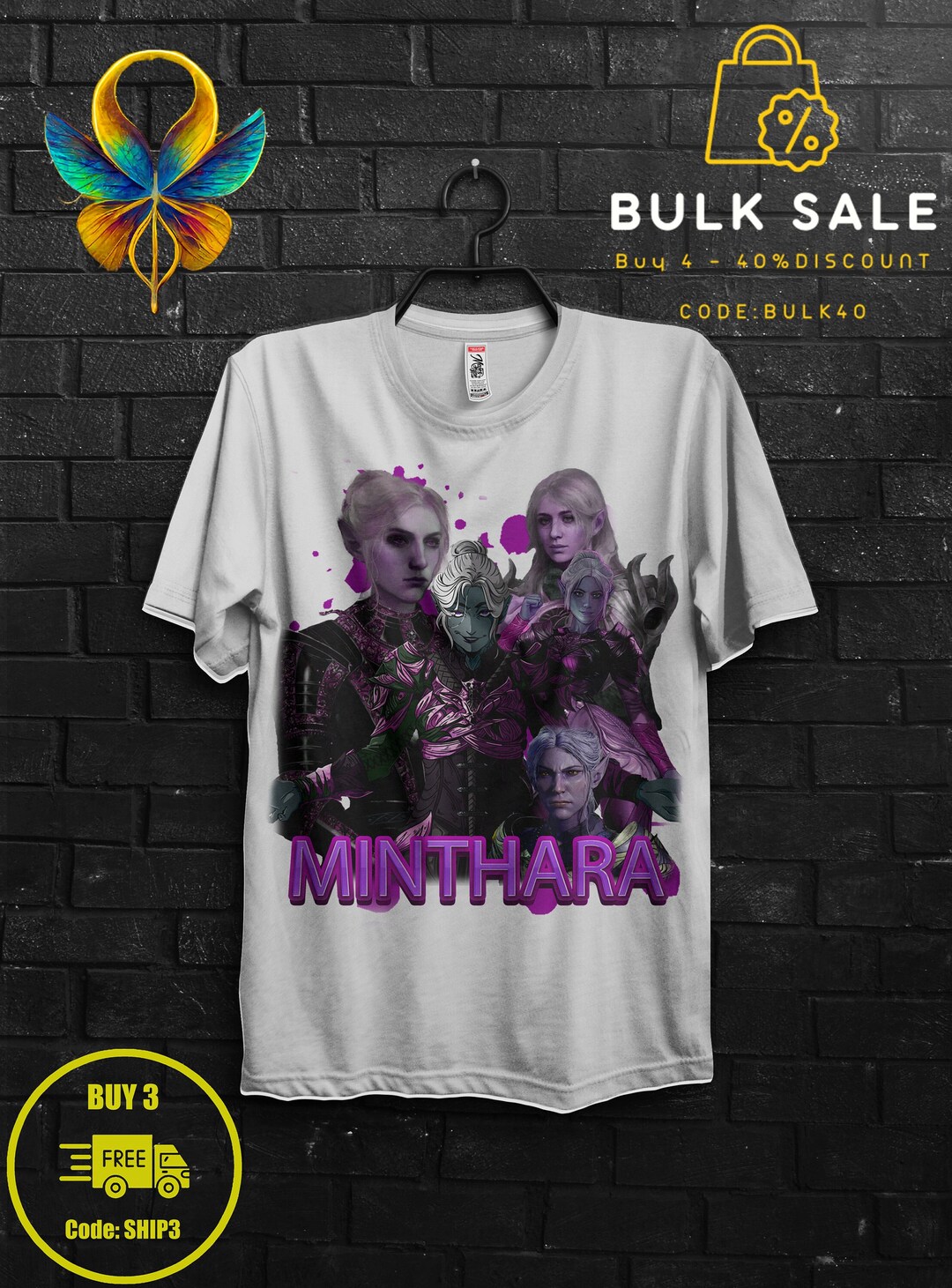 Minthara Baldur's Gate 3 Fan Tshirt for Gamer,mind Flayer Karlach Shirt ...