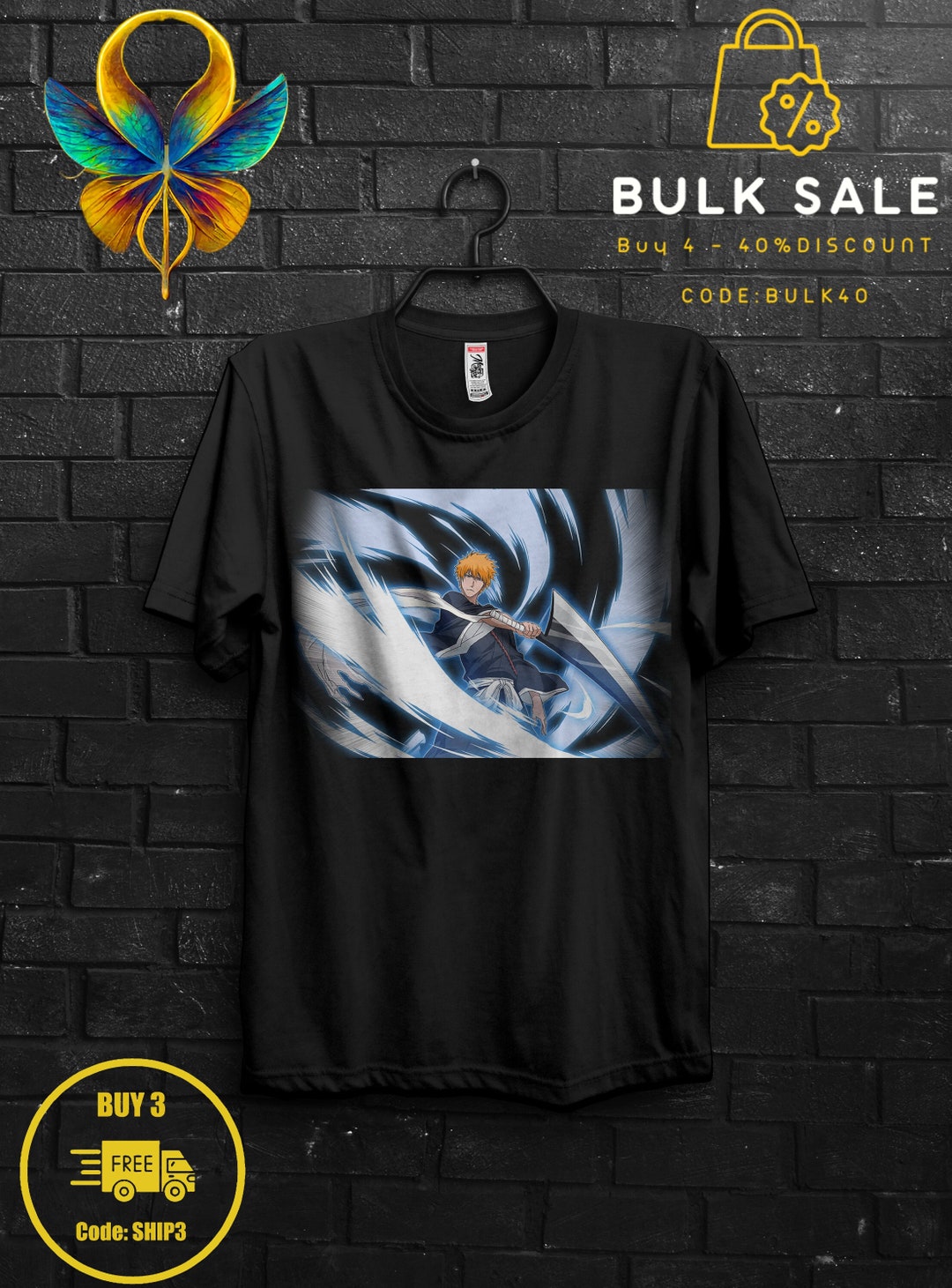 Kurosaki Zanpakuto Tshirt Cosplay for Manurahara Kisuke - Etsy