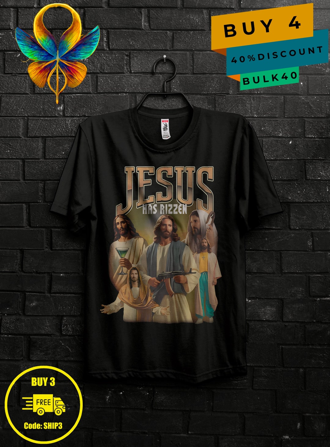 Jesus Has Rizzen Funny T Shirt for Christian,comeback Christ Shirt,he ...