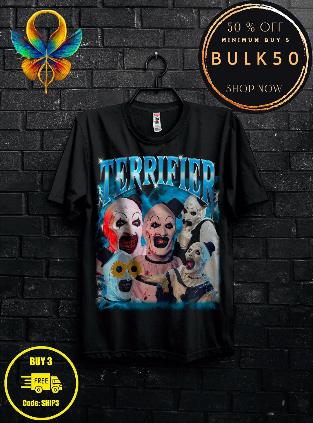 Terrifier Shirt Gift for Halloween,art the Clown T Shirt for Kid,creepy ...