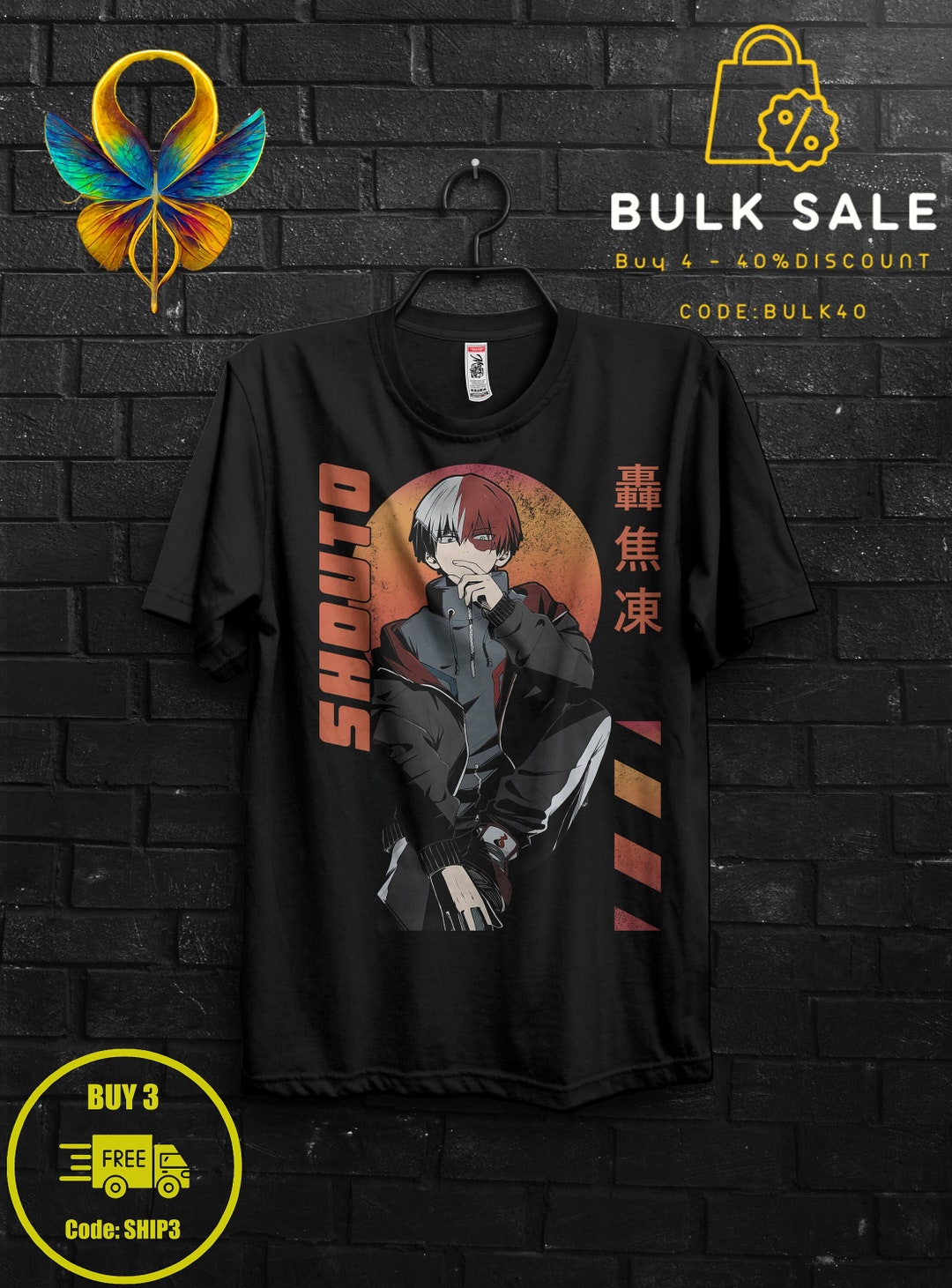 Shoto Todoroki Cosplay Shirt Gift for Teen,vintage Icy Hot for Tokoyami ...
