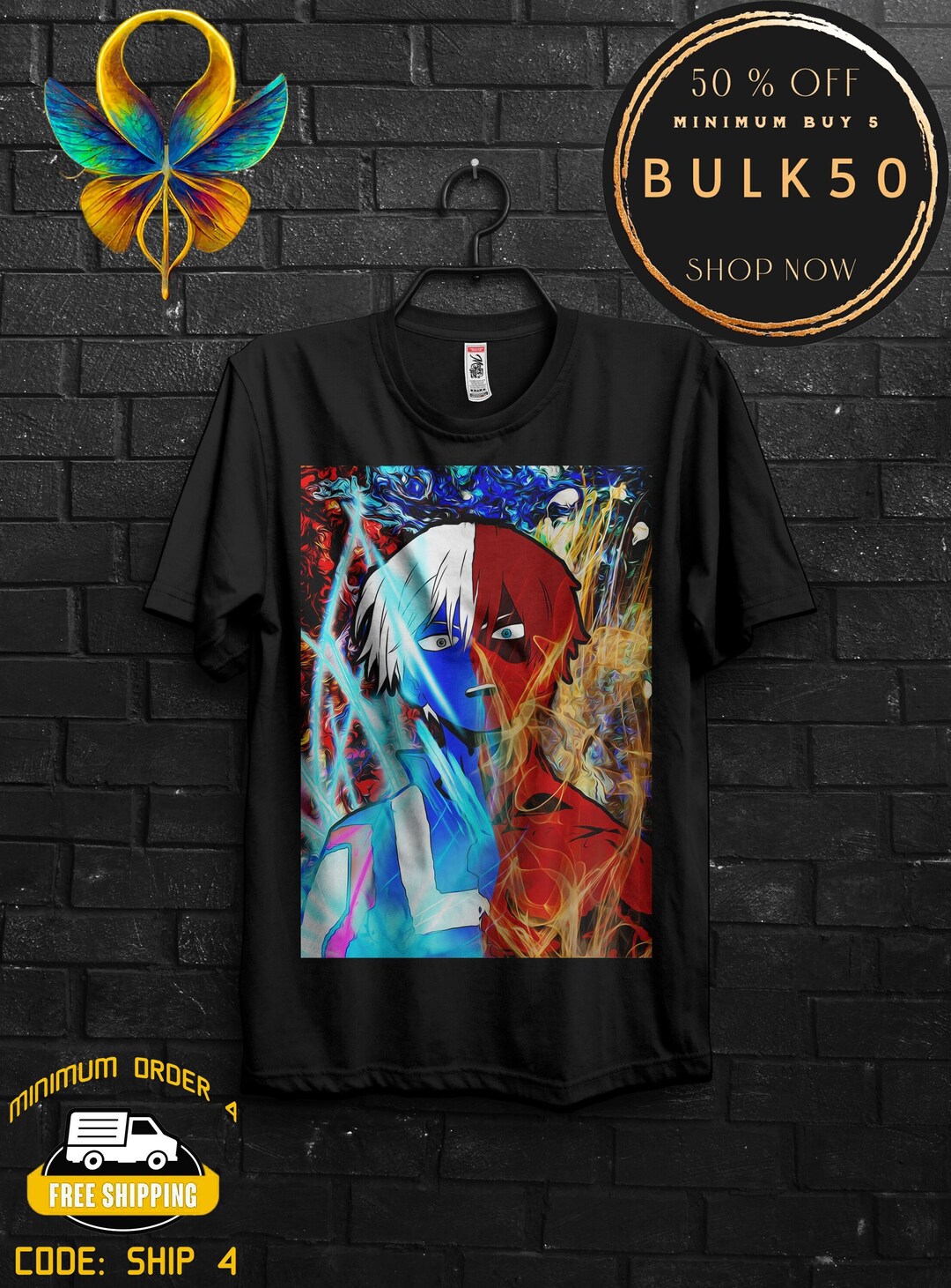 Shoto Todoroki Cosplay Shirt Gift for Teen,shoto Todoroki Sticker,shoto ...