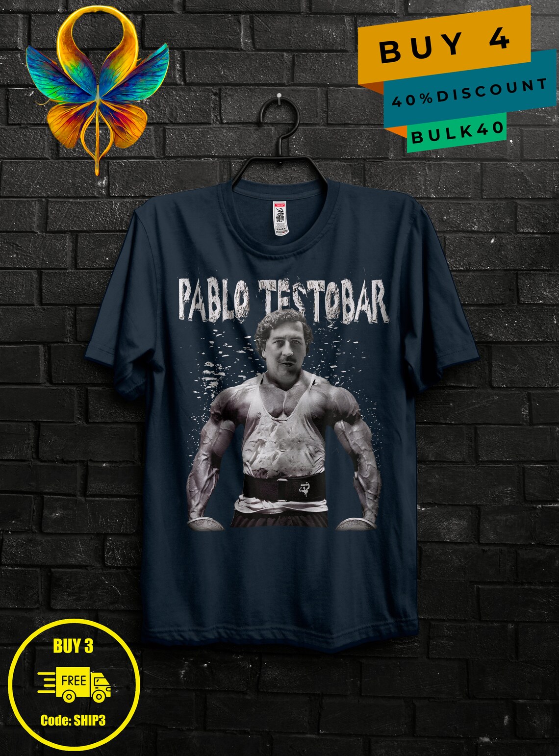 Pablo Testobar Oversized Pump Cover Gift for Bodybuilder,legalize ...