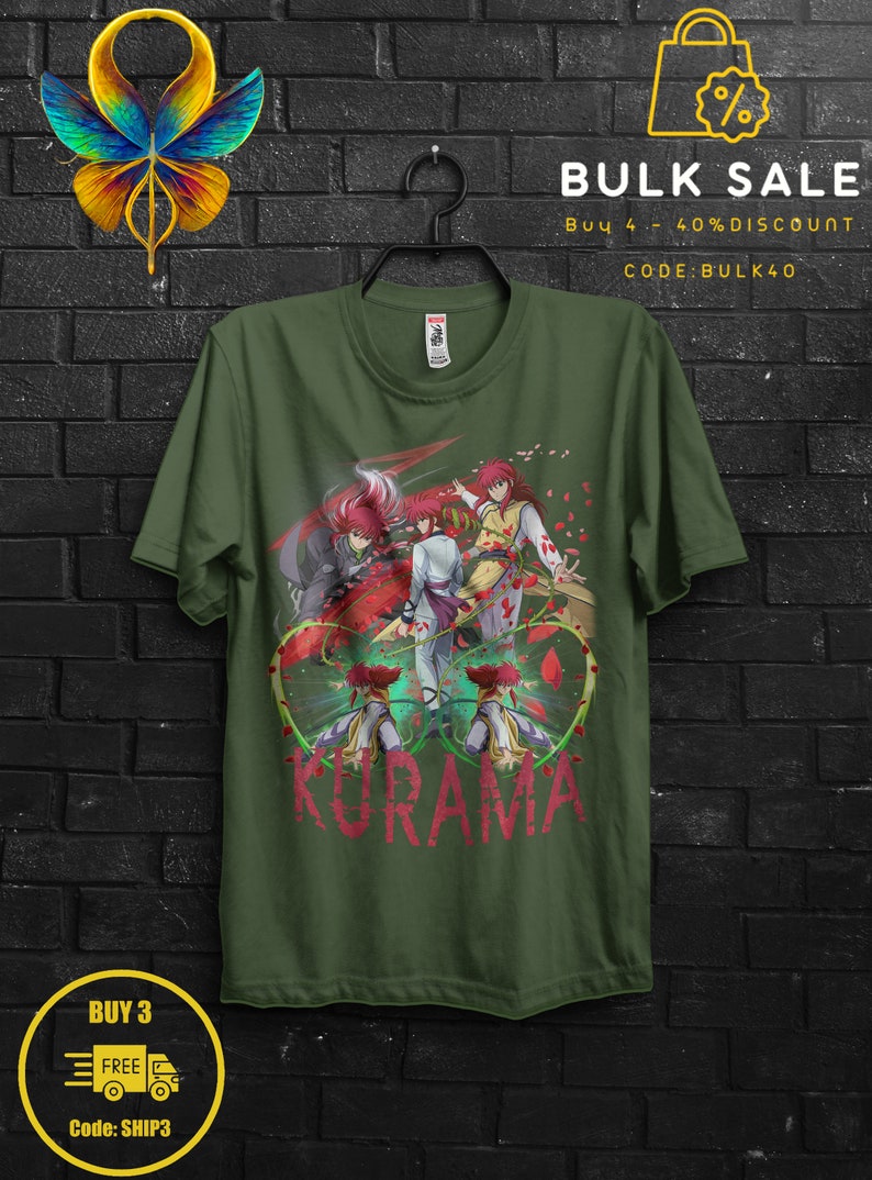 Kurama Yu Yu Hakusho T-shirt Anime Gift for Him,koenma Tee for Yukina ...