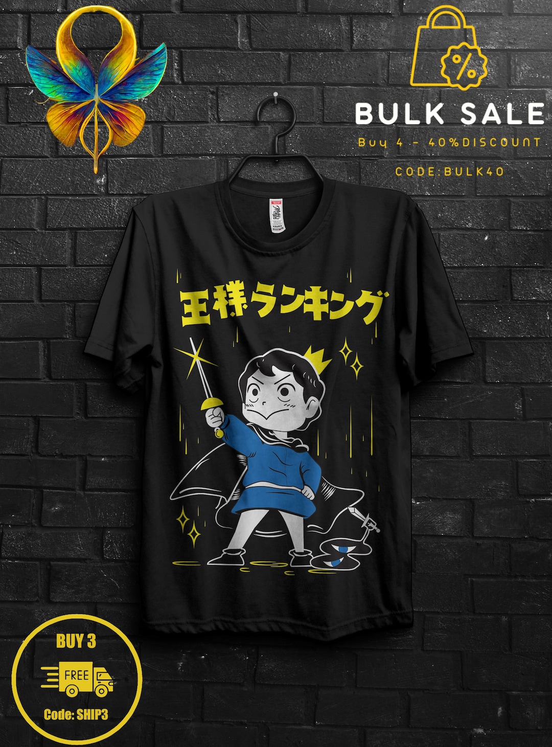 Ranking of Kings Bojji Shirt Anime Cosplay Gift for Kids,desha Appareal ...