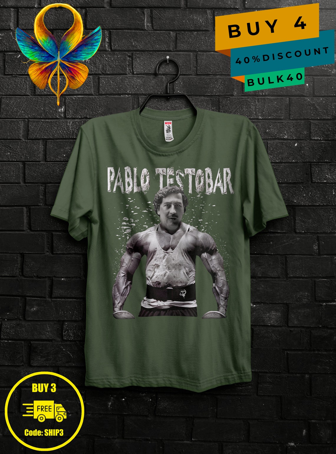 Pablo Testobar Oversized Pump Cover Gift for Bodybuilder,legalize ...