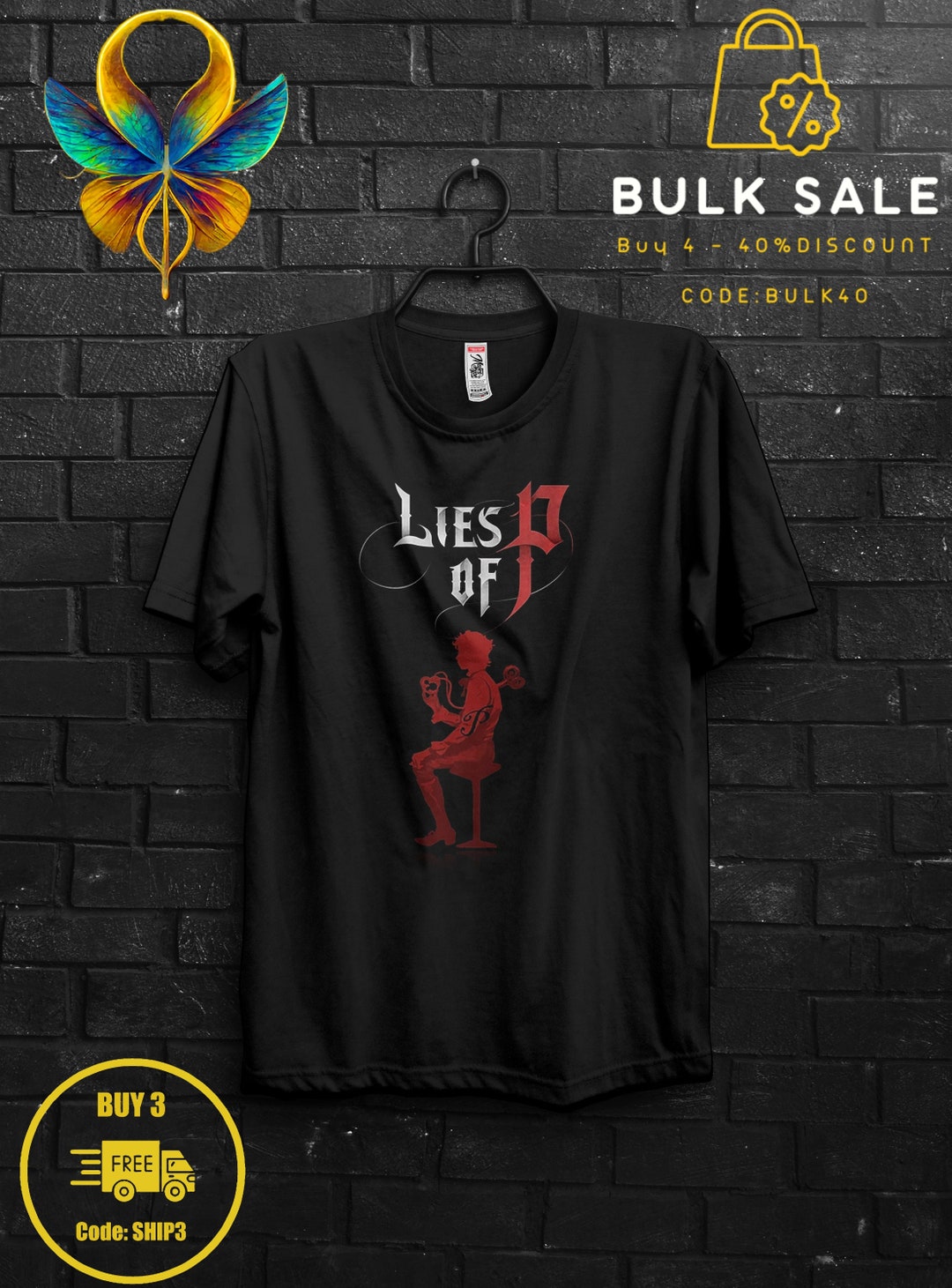 Lies of P Cosplay T-shirt Gift for Gamer,geppetto Lies of P Merch,lies ...