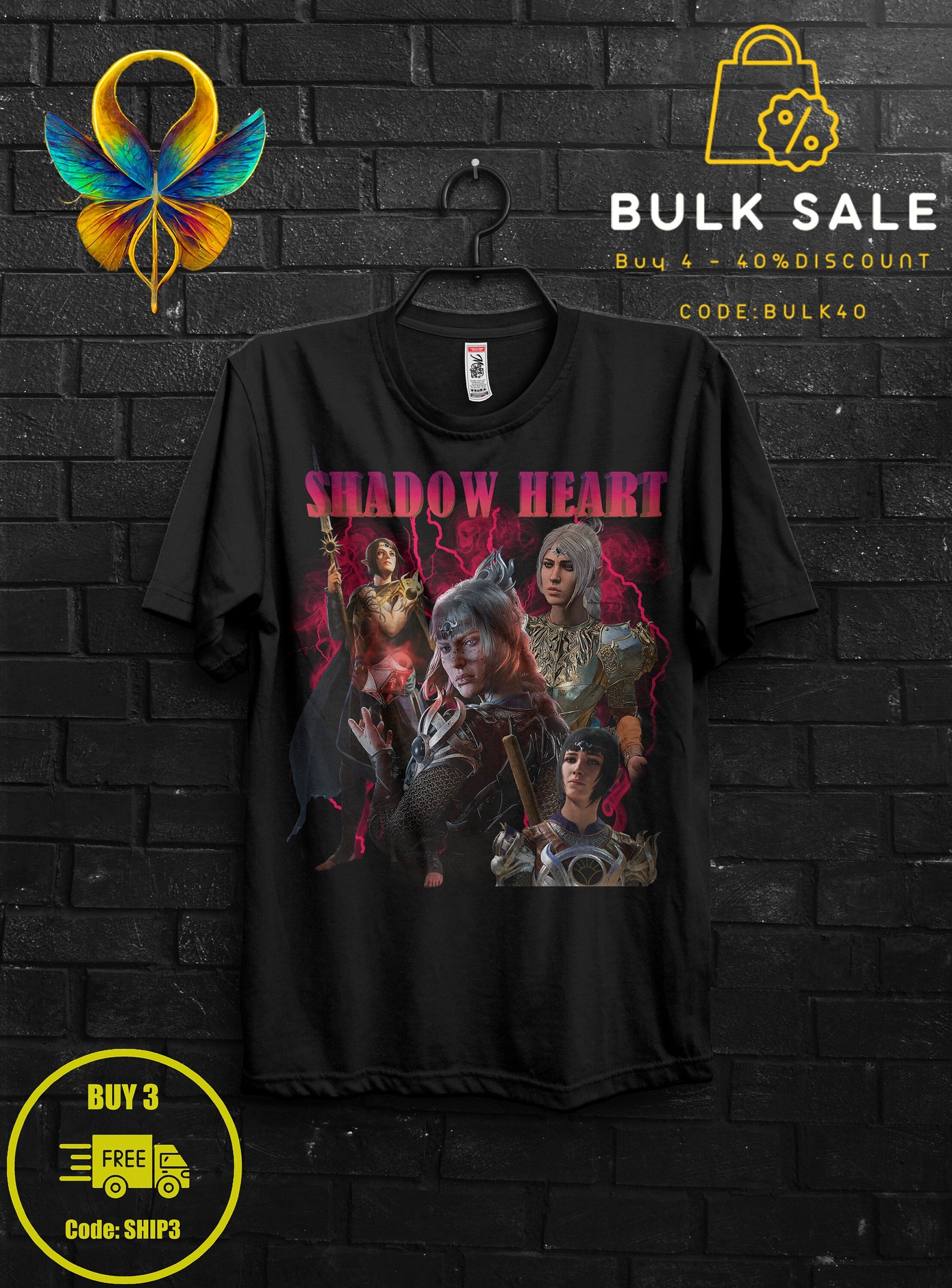 Shadowheart Baldur's Gate 3 Fan Tshirt for Gamer,laezel Appareal,bg3 ...