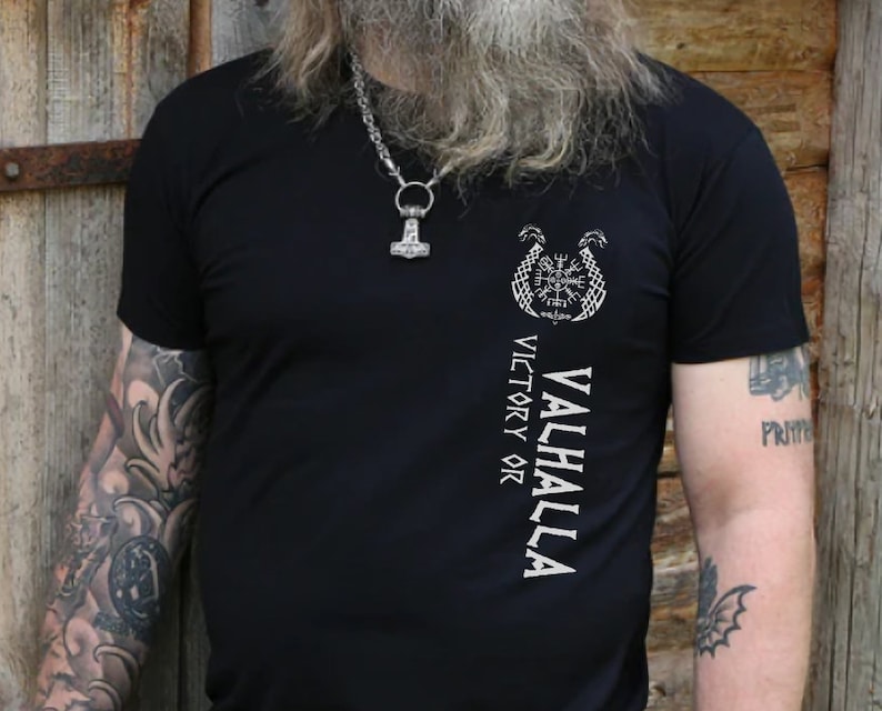 See You in Valhalla Viking T-shirt Gift for Warrior Man, Norse Ship ...