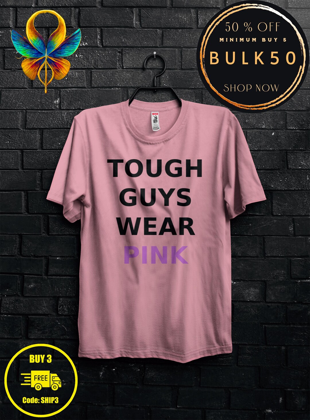 Tough Guys Wearing Pink T-shirt Gift for Gamers,forsaken Gifts for ...