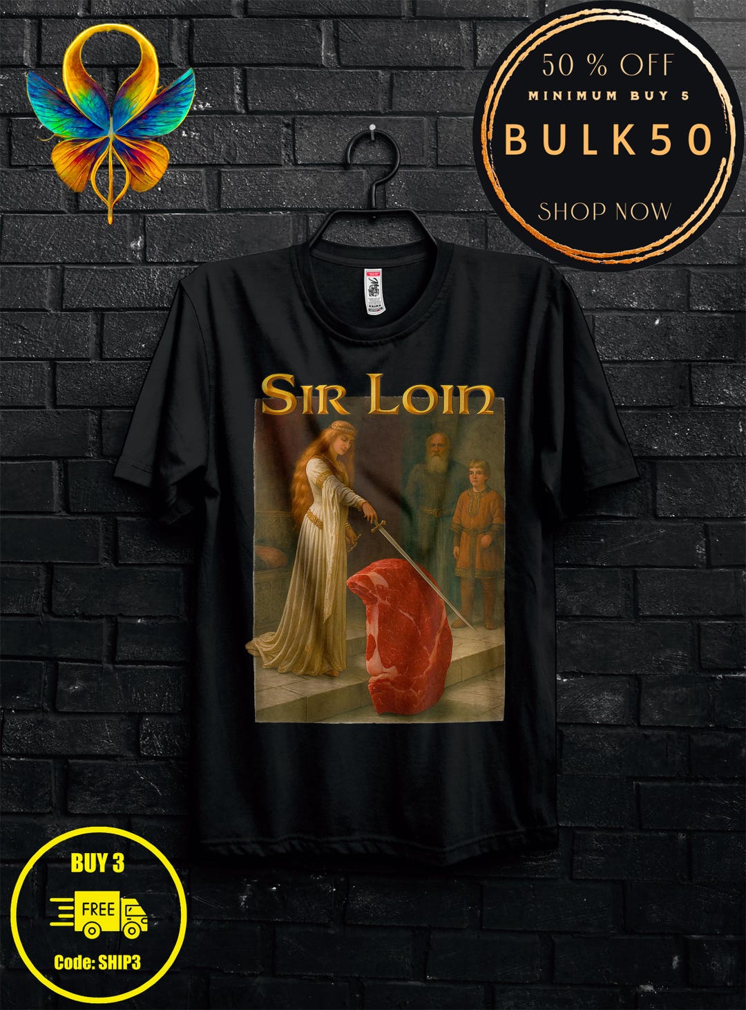 Sir Loin Funny Knight Meme Shirt,sir Hiss Edgy Dark Humor Tshirt for ...