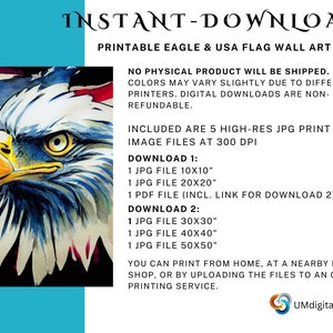DIGITAL Download,eagle With American Flag,american Flag,eagle,printable ...