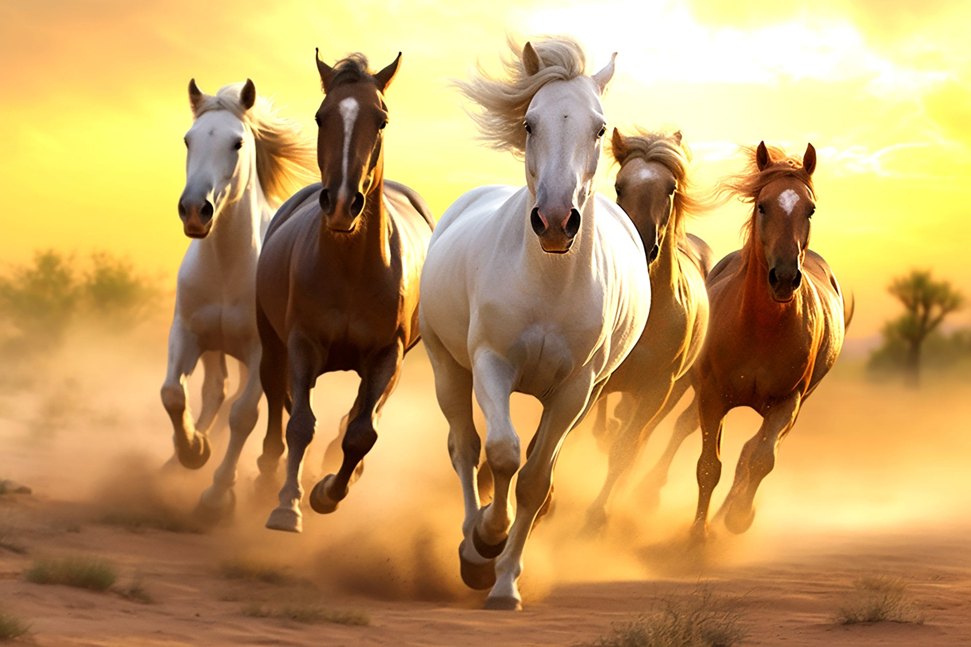 Galloping Dawn: Printable Art Revolution Ride the Waves of - Etsy