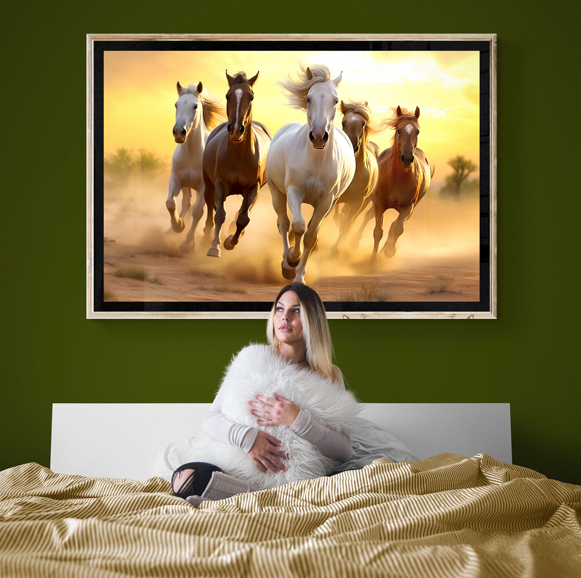 Galloping Dawn: Printable Art Revolution Ride the Waves of - Etsy