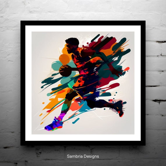 Abstract Basketball Painting