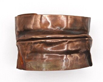 Nature Inspired Fold-formed Copper Pendant With Oxidized - Etsy