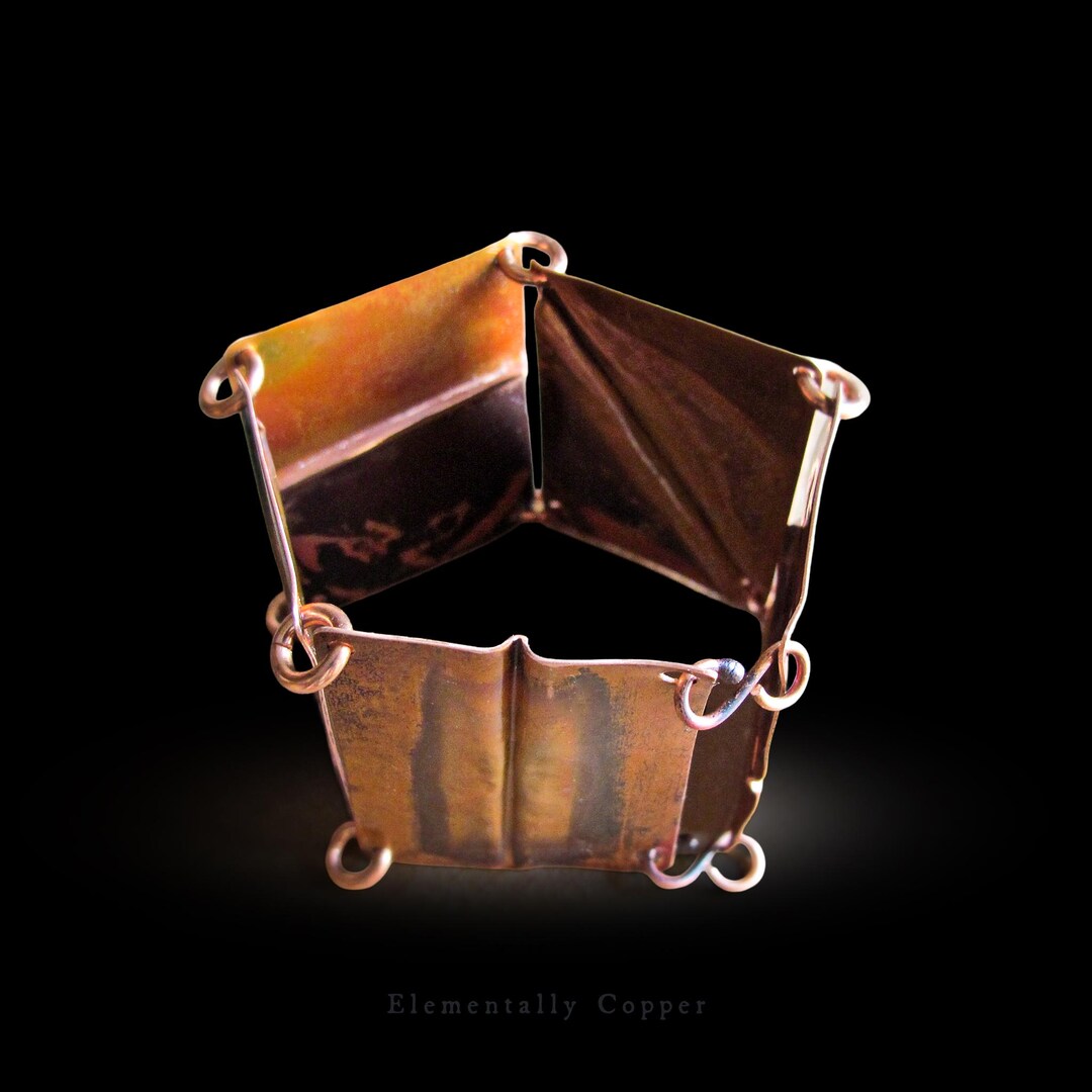 Fold-formed Hinged Copper Cuff - Etsy