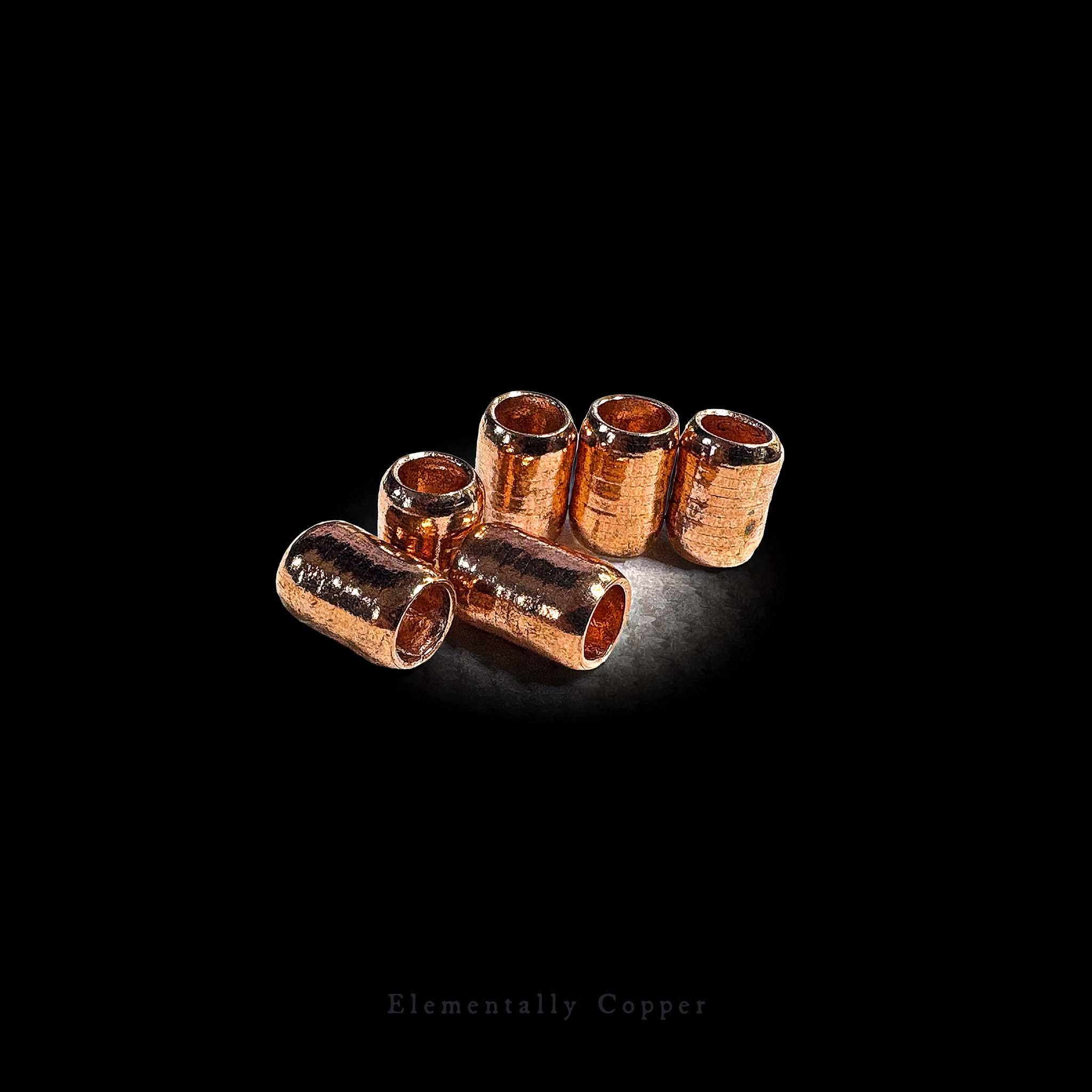 Hand-forged Polished Copper Bead (for Beards, Dreadlocks, Hair, Etc ...