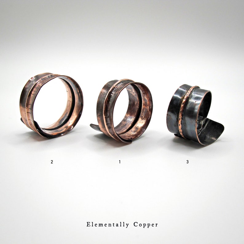 Fold-formed Forged Copper Wrap Rings - Etsy
