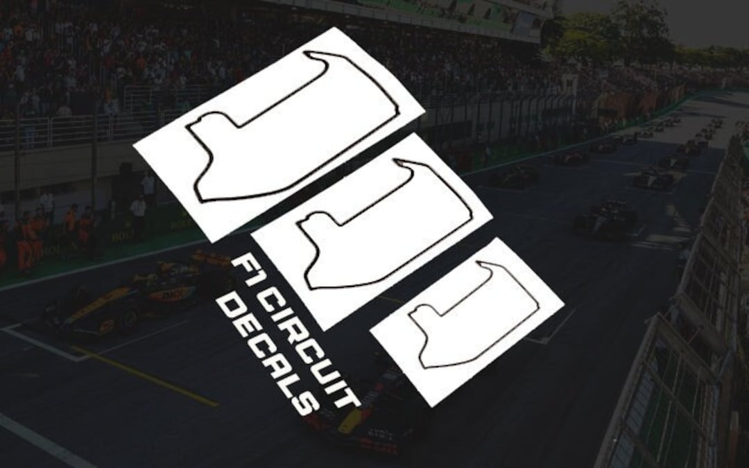 F1 Track Vinyl Sticker (pack of 3) - Etsy