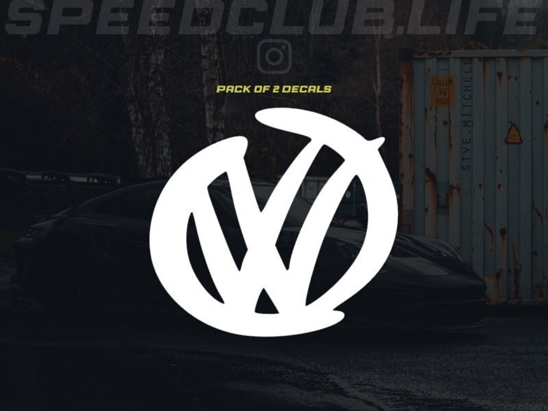 FUNKY VOLKSWAGEN LOGO Decal (pack of 2) - Etsy UK