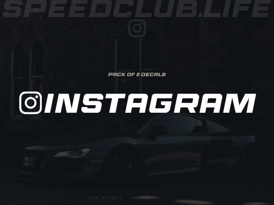 Custom Instagram Decals (pack of 2) - Etsy