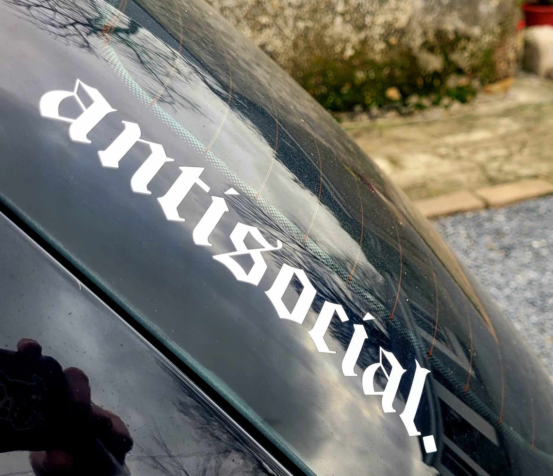 ANTISOCIAL. Vinyl Decal - Etsy