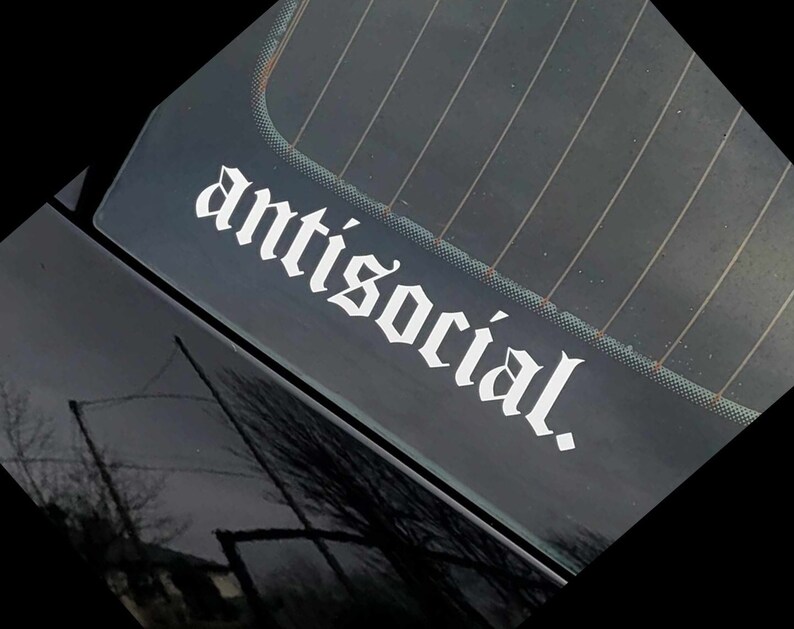 ANTISOCIAL. Vinyl Decal - Etsy